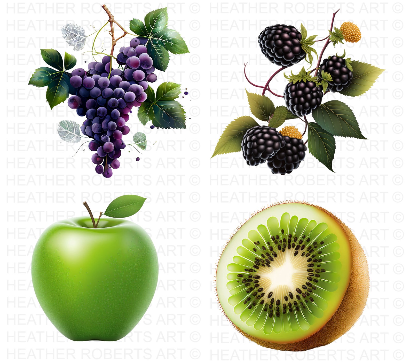 Fruit Clipart Set Fruits PNG Clipart Set of Strawberry - Etsy Australia