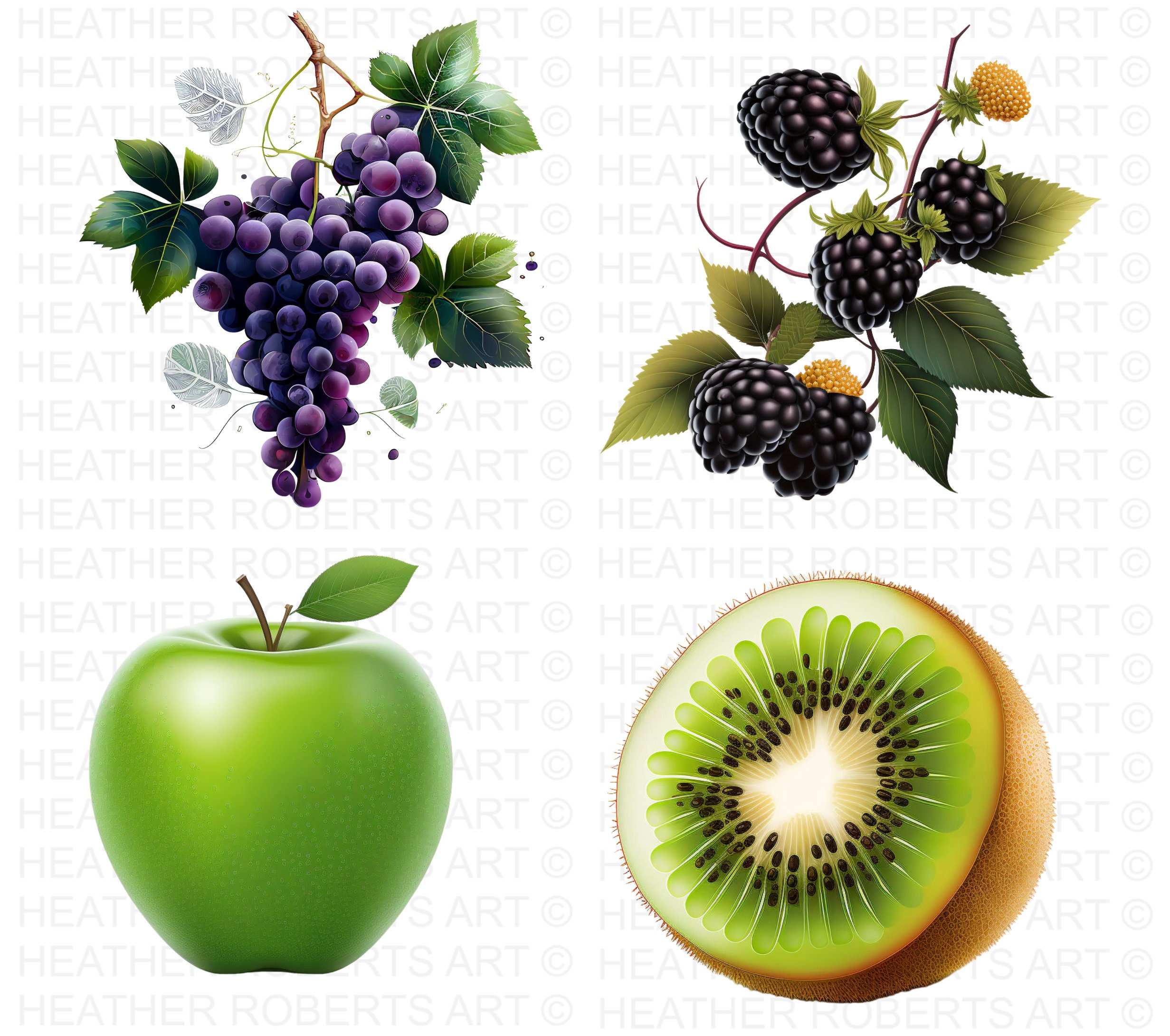 Fruit Clipart Set Fruits PNG Clipart Set of Strawberry - Etsy Australia