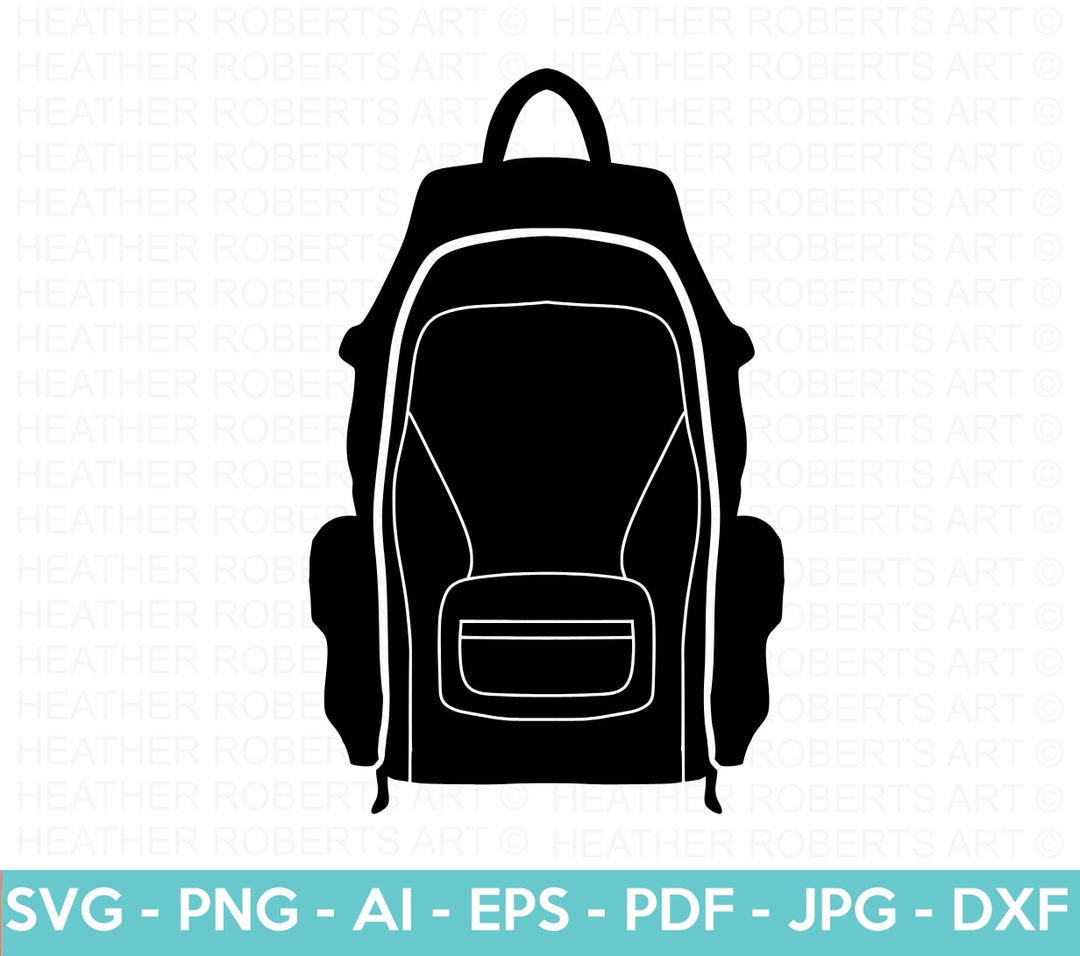 Backpack Silhouette SVG, Backpack SVG, Bag SVG, School Bag Svg, School ...