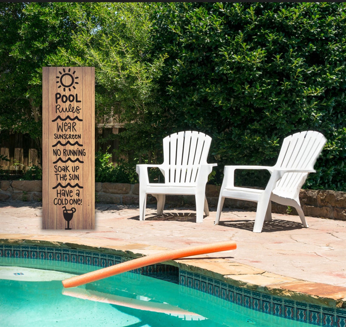 Funny Pool Signs SVG Bundle Pool Signs SVG Swimming Pool - Etsy