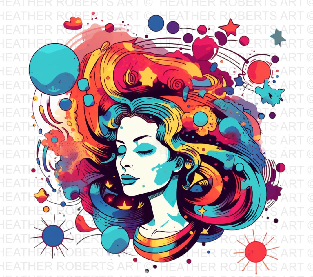 Psychedelic Woman, Woman PNG, Psychedelic Decor Png, Psychedelic Art ...