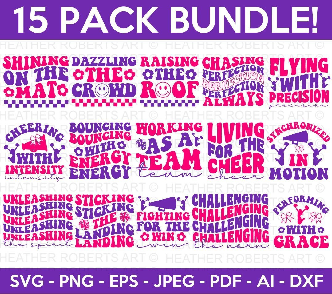 Retro Cheerleader SVG Bundle, Cheerleading SVG, Cheer Svg, Megaphone ...