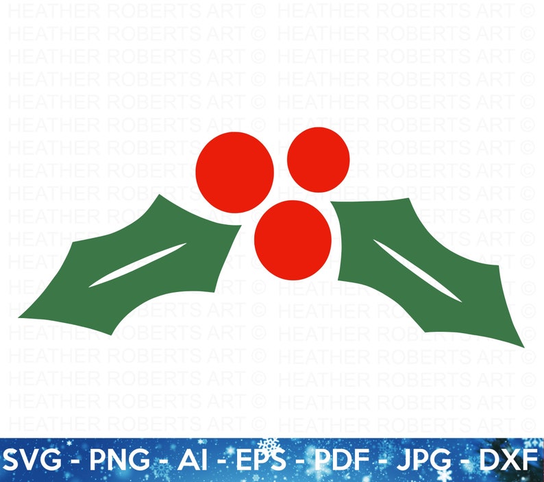 Christmas Holly SVG Holly Berry SVG Christmas Svg | Etsy