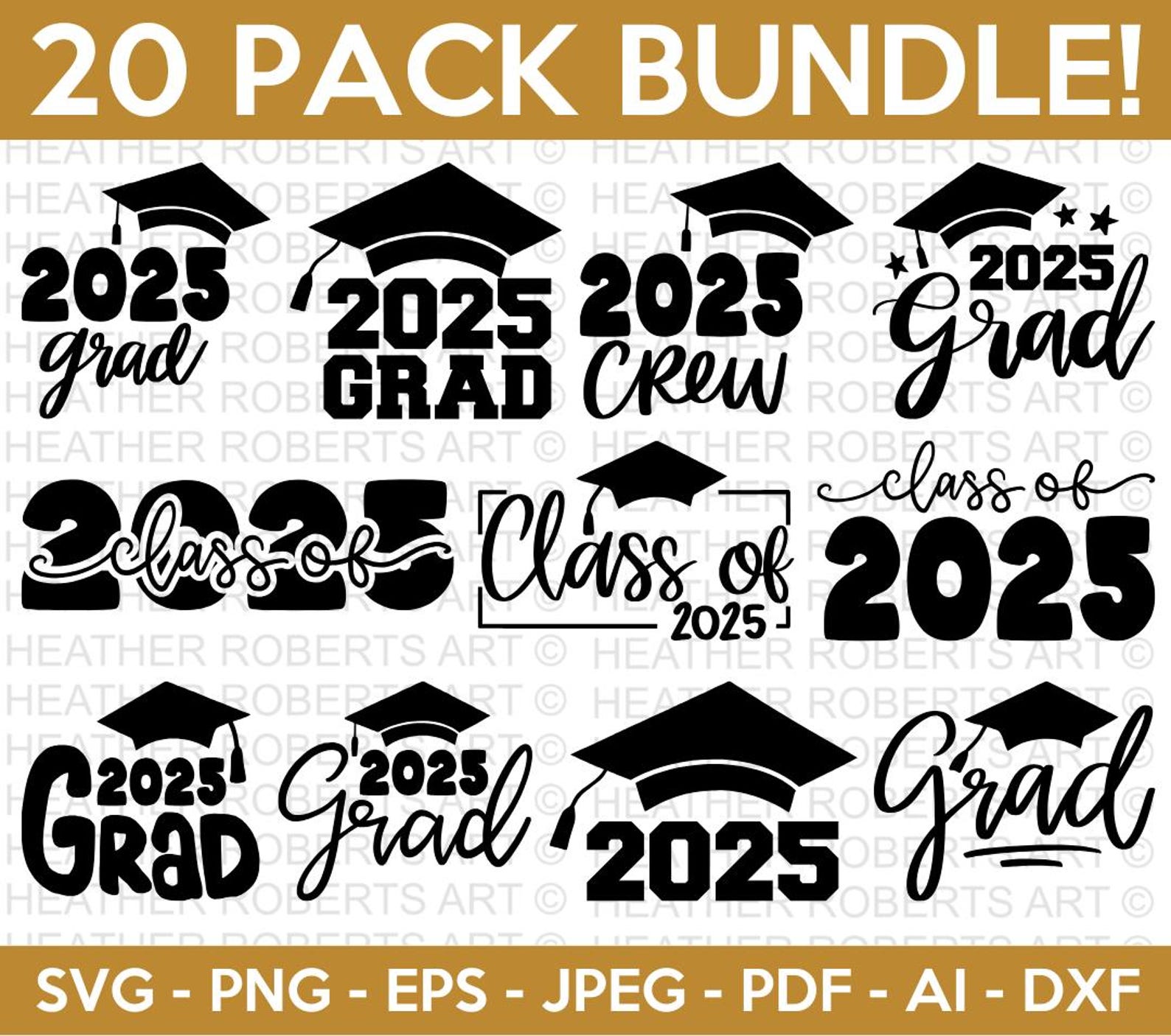 Graduation Svg Bundle, Graduation Cap Svg, Grad 2025, Class of 2025 ...