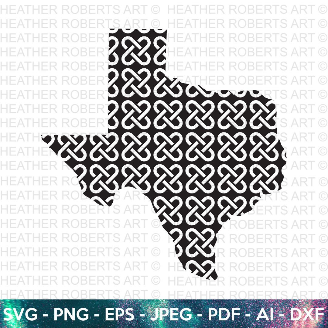 Texas Pattern SVG: State Silhouette Clipart (digital Files) - Etsy