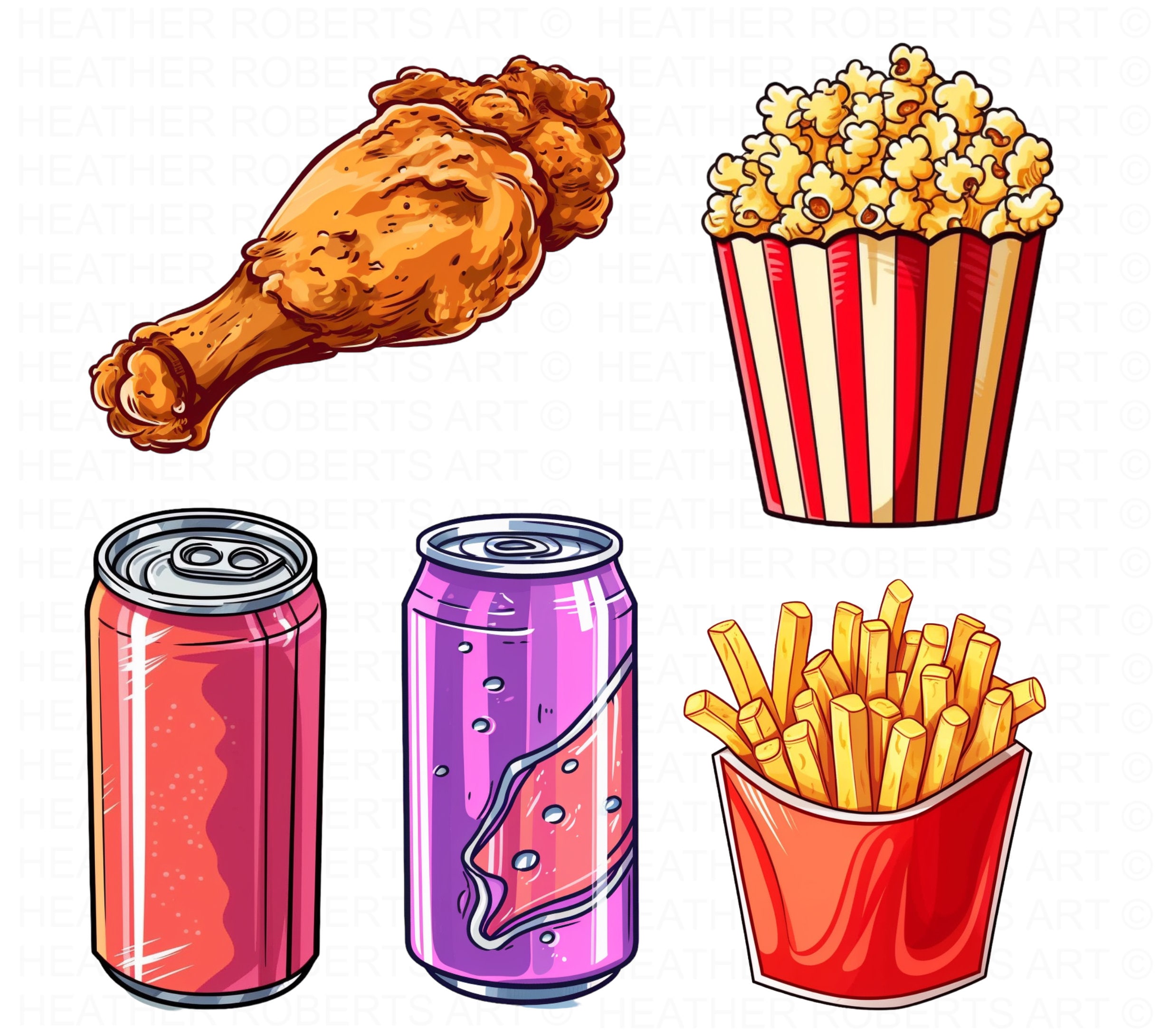 Junk Food Clipart Set: Fast Food PNG Images (digital Download) - Etsy