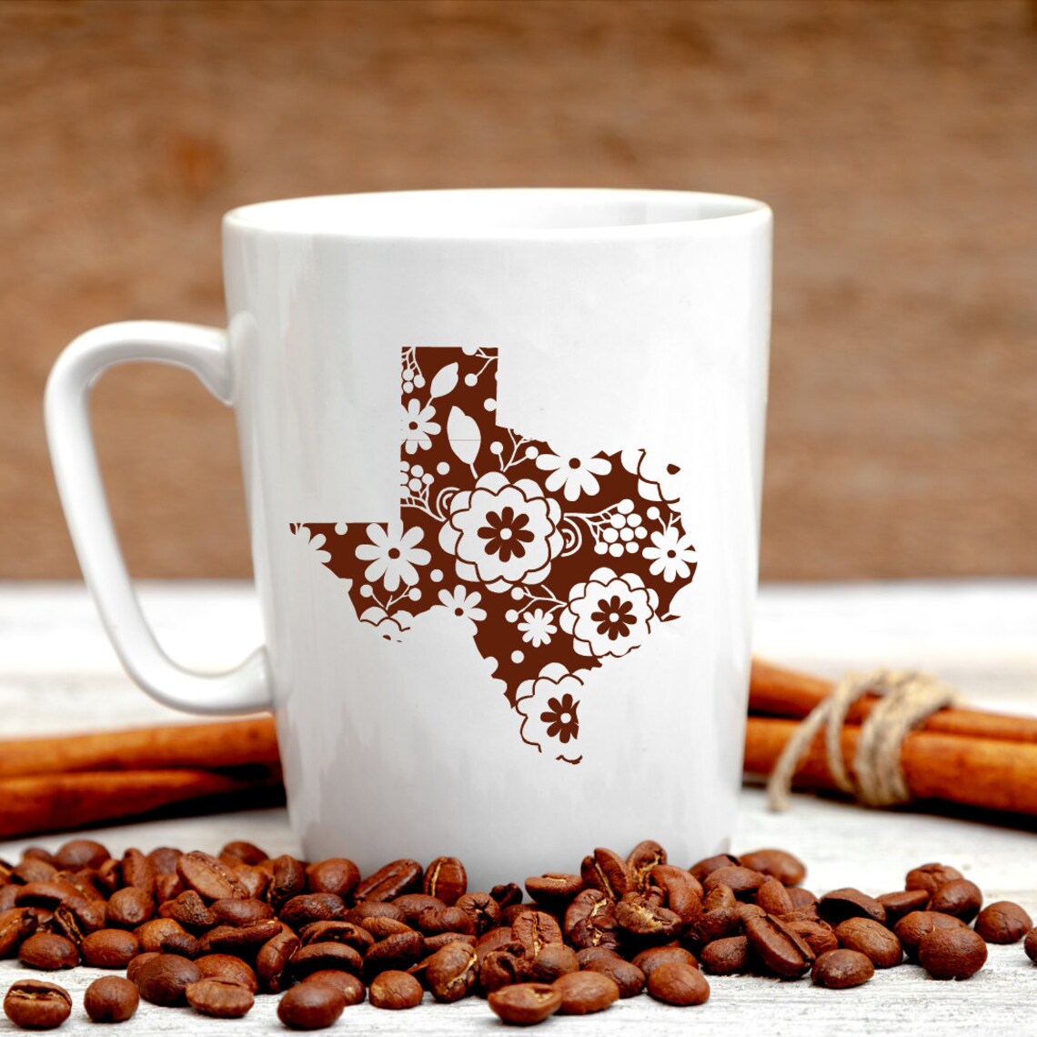 Floral Texas SVG Texas Svg Texas Clipart Texas Silhouette - Etsy