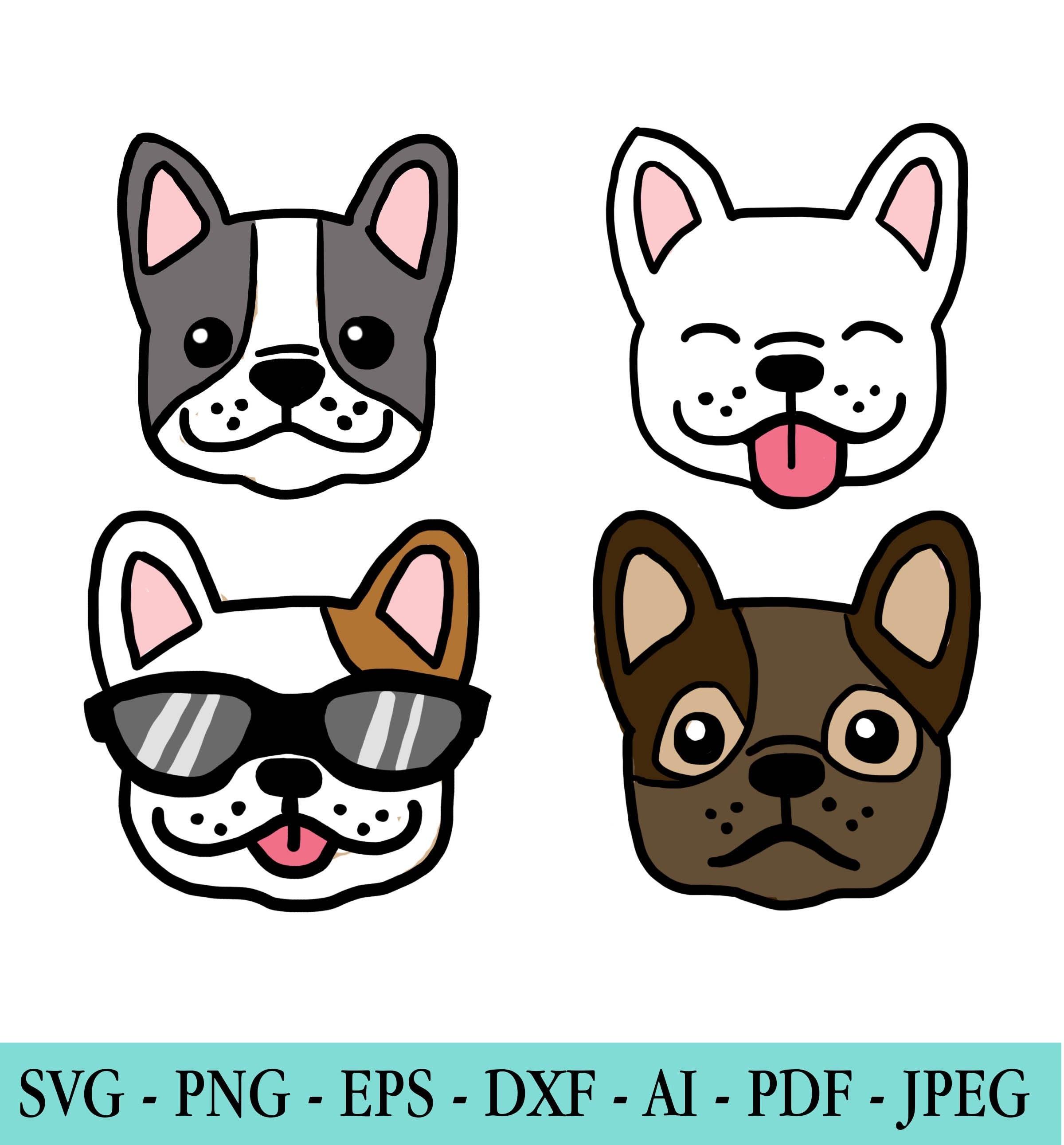 French Bulldog SVG, Frenchie SVG, Bundle, Instant Download, Cut File ...