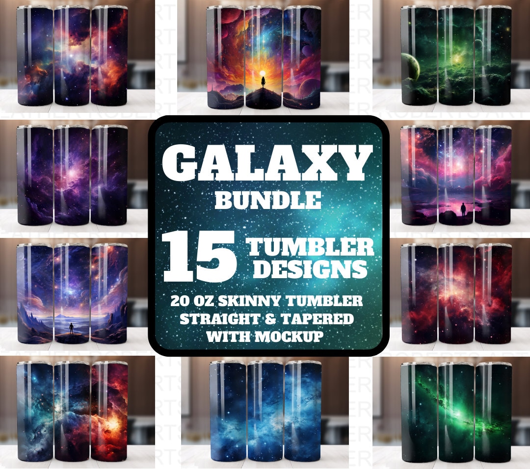 Galaxy 20 Oz Tumbler Wrap Bundle, Galaxy Tumbler Wrap, Space, Milkyway ...