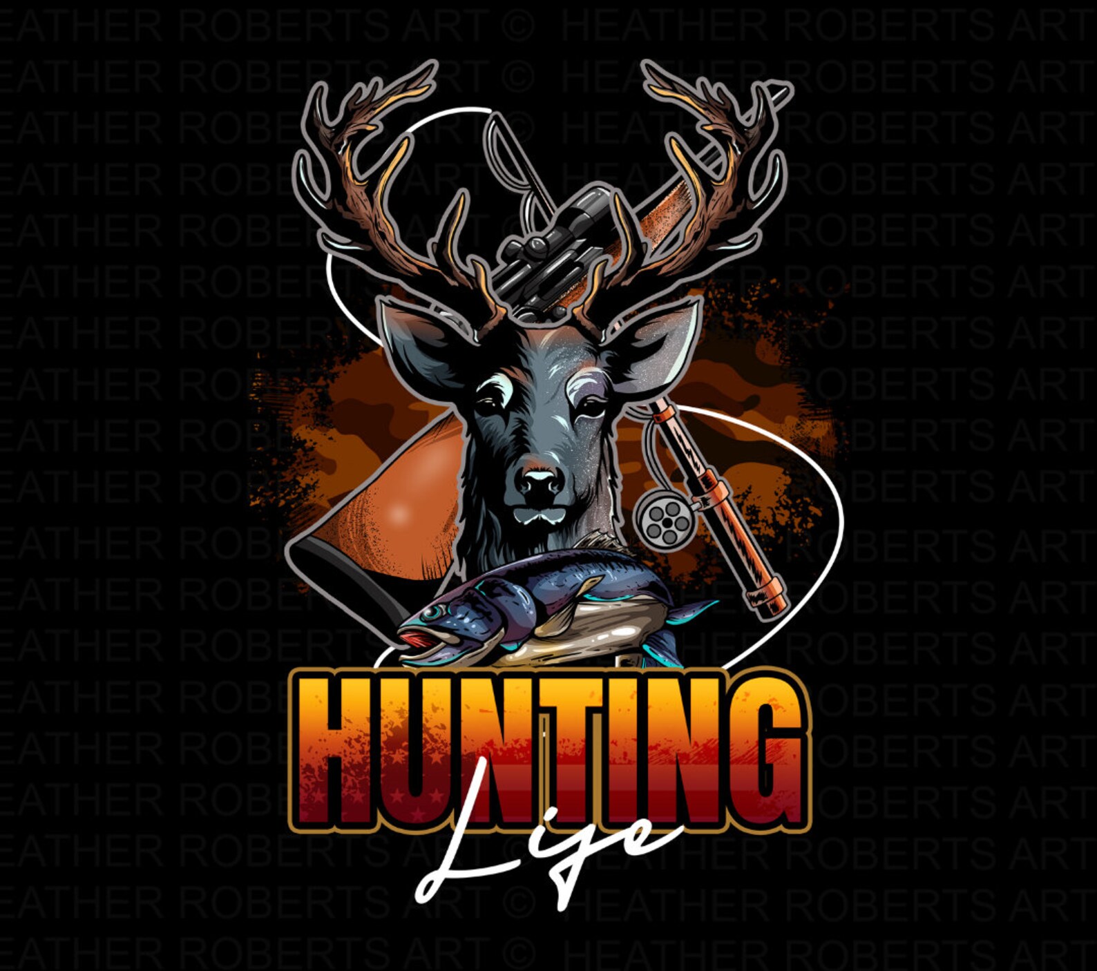Hunting Life PNG: Deer, Fishing, Father's Day Sublimation (digital ...