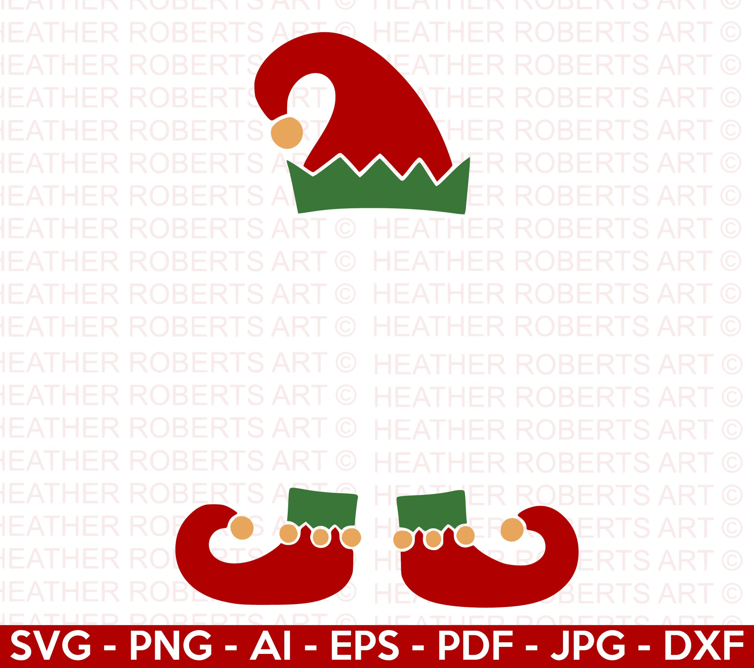 Elf Hat and Feet SVG: Christmas Cut File (digital Download) - Etsy