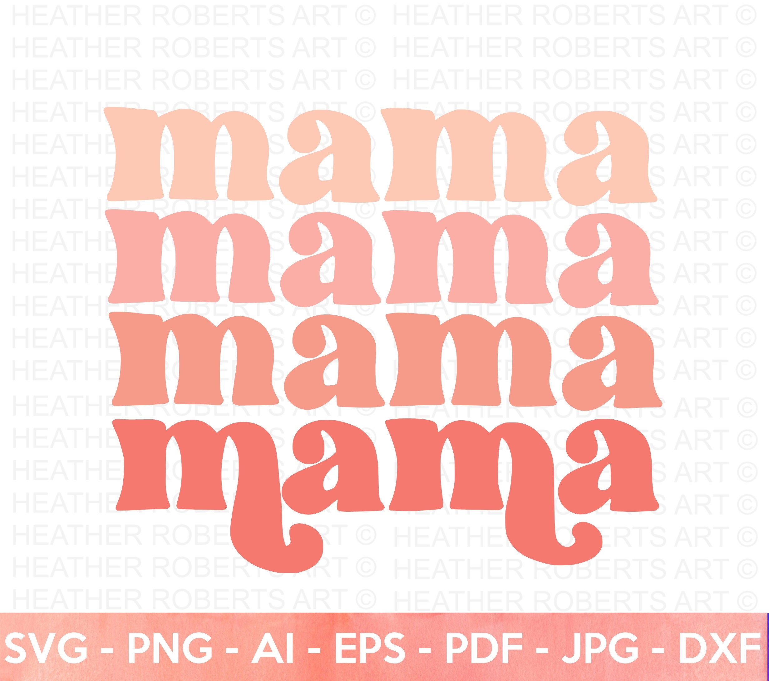 Retro Mama Svg Stacked Mama Svg Blessed Mom Svg Mom Shirt Etsy