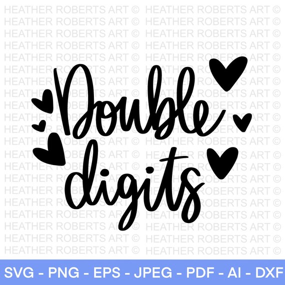 Double Digits SVG Birthday Girl Svg 10th Birthday Svg - Etsy