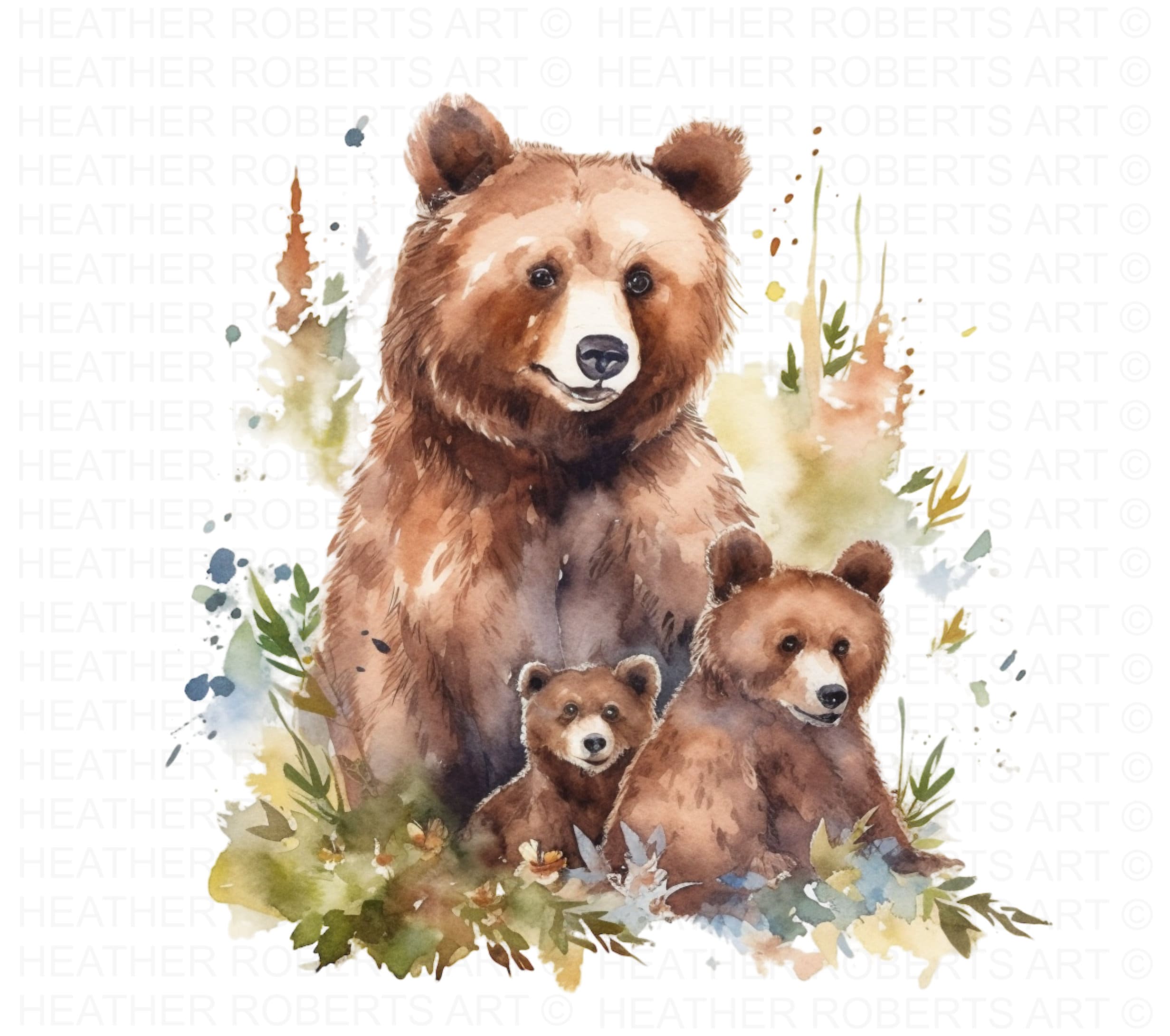 Cute Grizzly Bear Clipart