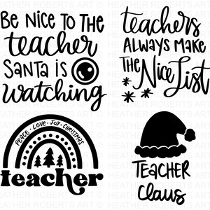 Teacher Christmas SVG Bundle, Christmas SVG, School Christmas Svg ...