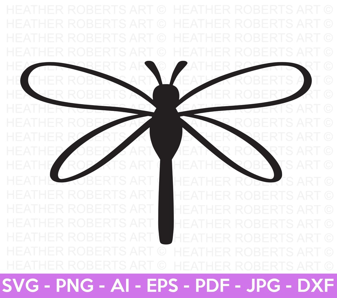 Dragonfly SVG Cut File: Decal Design Clipart (PDF) - Etsy