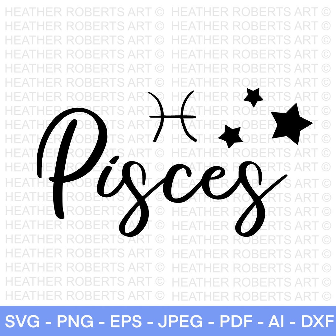 Pisces SVG, Zodiac Sign SVG, Astrology Sign Svg, Zodiac Symbol Svg ...