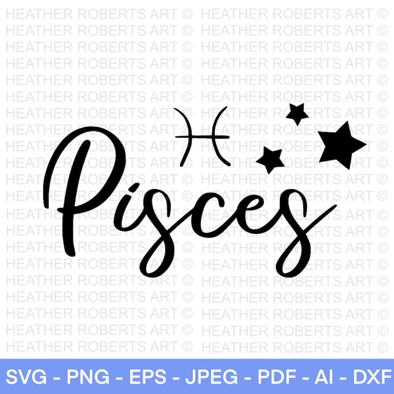 Pisces SVG Zodiac Sign SVG Astrology Sign Svg Zodiac Symbol | Etsy