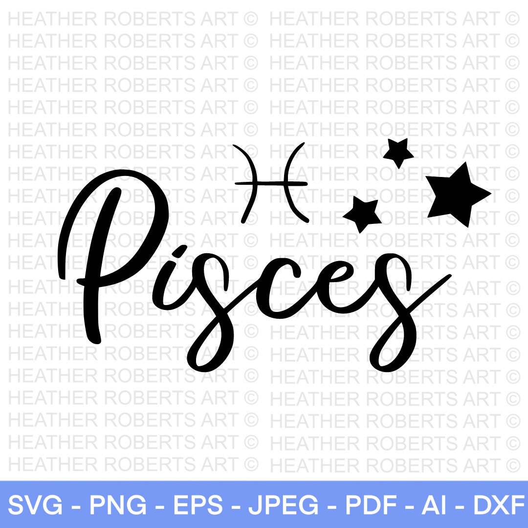 Pisces SVG Zodiac Sign SVG Astrology Sign Svg Zodiac Symbol - Etsy
