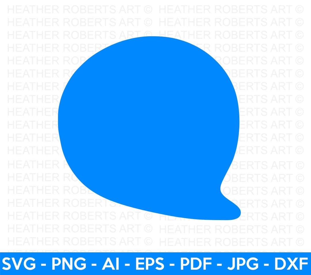 Blue Chat Bubble SVG: Text Message Graphic (digital Download) - Etsy