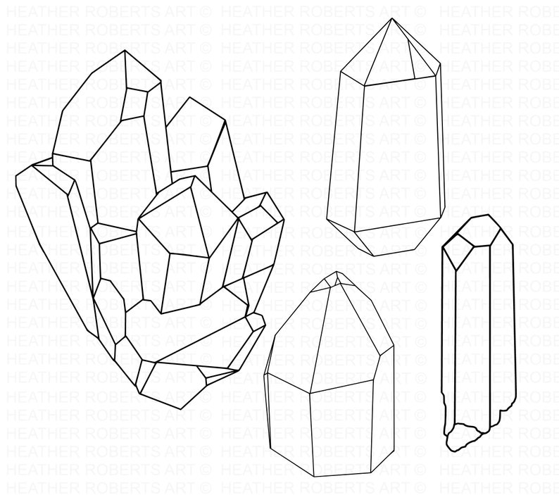 Crystal SVG Bundle Geometric Crystals SVG Bundle Magic - Etsy