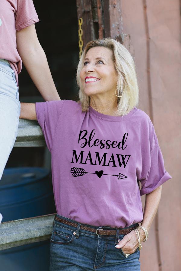 Blessed Mamaw Svg: Grandma Shirt Design (digital Files) - Etsy