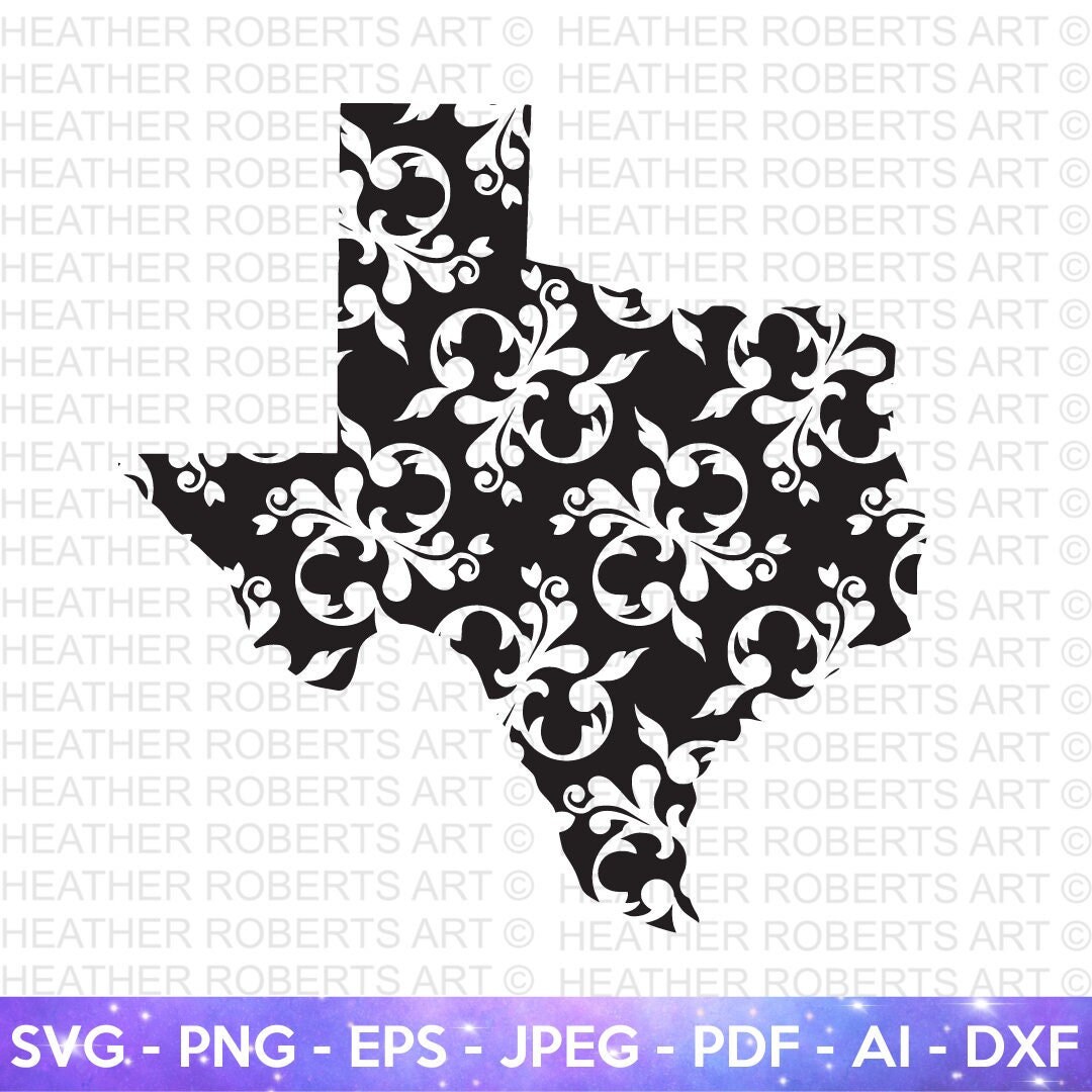 Texas Pattern Design SVG, Texas Svg, Texas Clipart, Texas Silhouette ...