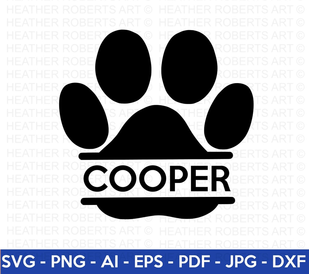 Dog Paw Monogram Svg, Dog Svg, Paw SVG, Animal Paw Svg, Animal Svg, Dog ...