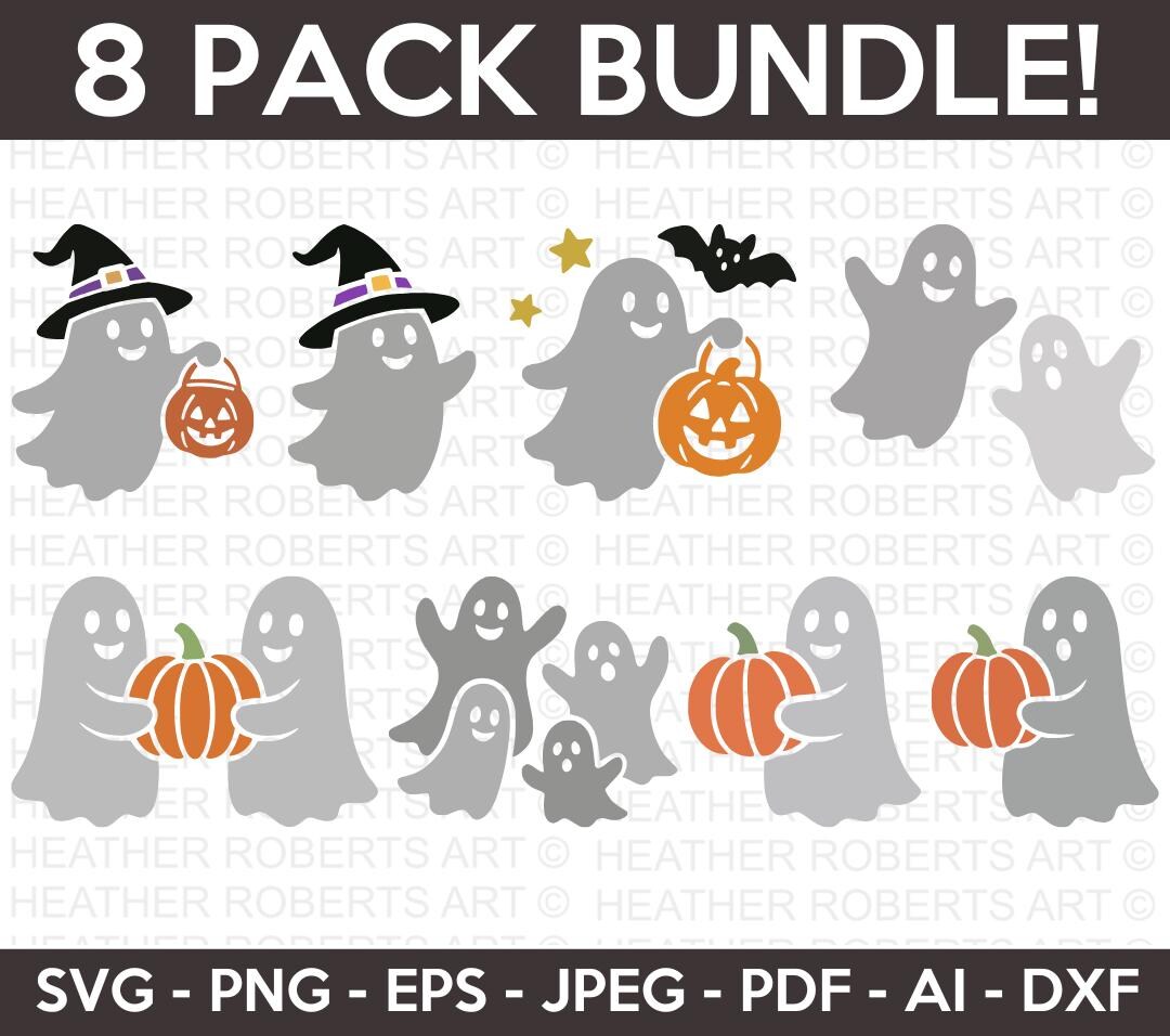 Ghost SVG Bundle, Halloween SVG, Halloween Shirt Svg, Halloween Clipart ...