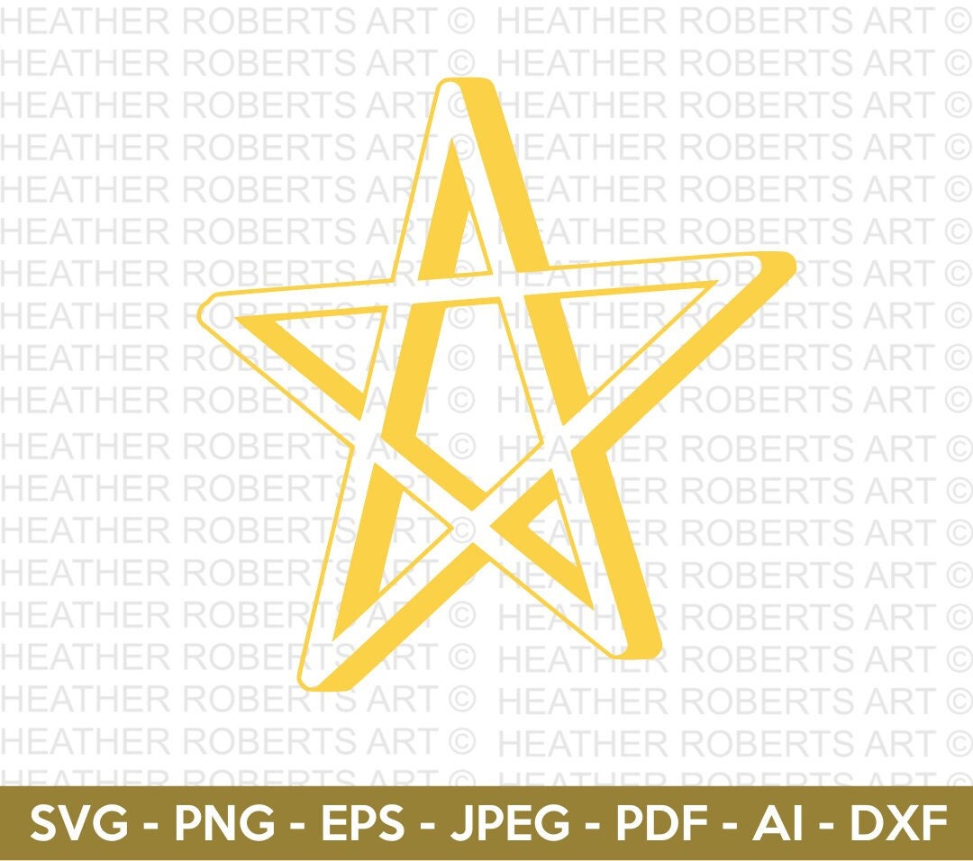 3D Stern SVG, 3D Form SVG, 3D Design, Stern Clipart, helle Sterne ...