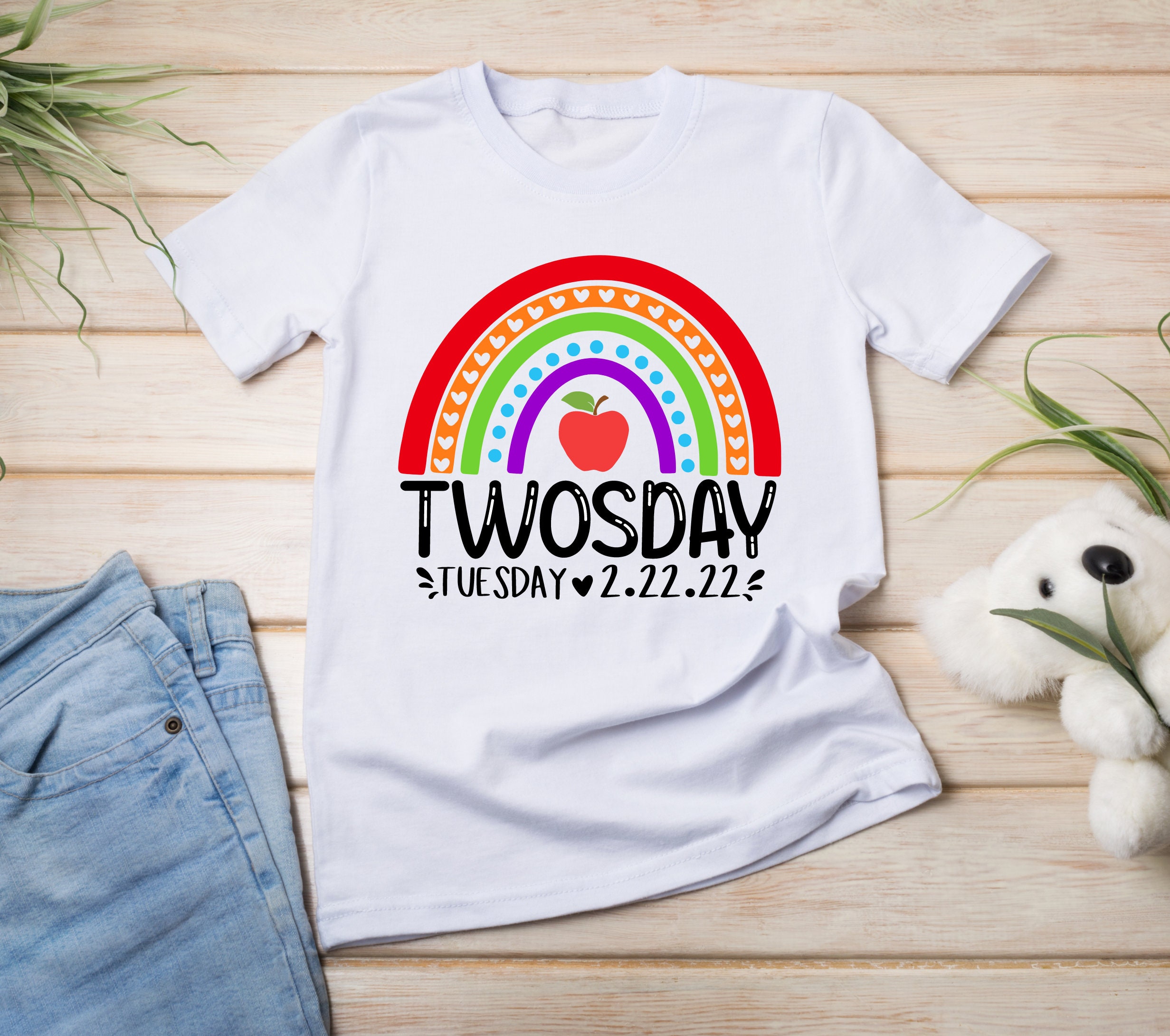 Twosday Rainbow SVG Happy Twosday SVG Twosday SVG Twosday | Etsy