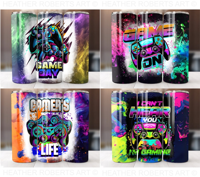 Gamer Tumbler Wraps Bundle: Video Game Sublimation Designs (PNG) - Etsy