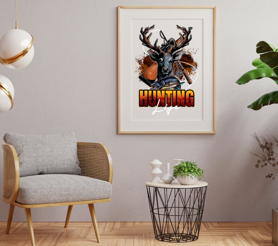 Hunting Life PNG: Deer, Fishing, Father's Day Sublimation (digital ...