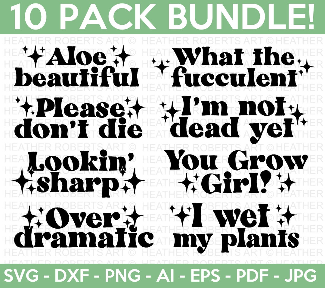 Plant Stakes SVG Bundle, Plant Lover SVG, Plant SVG, Plant Quotes Svg ...