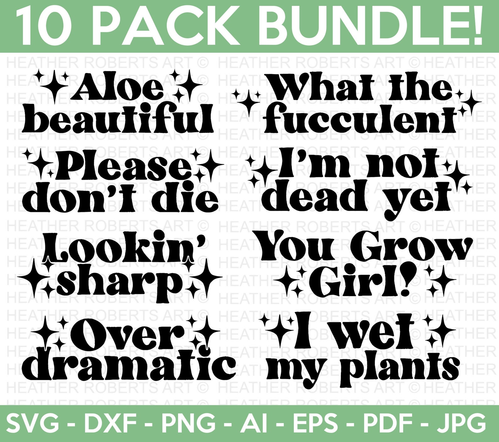 Plant Stakes SVG Bundle, Plant Lover SVG, Plant SVG, Plant Quotes Svg ...