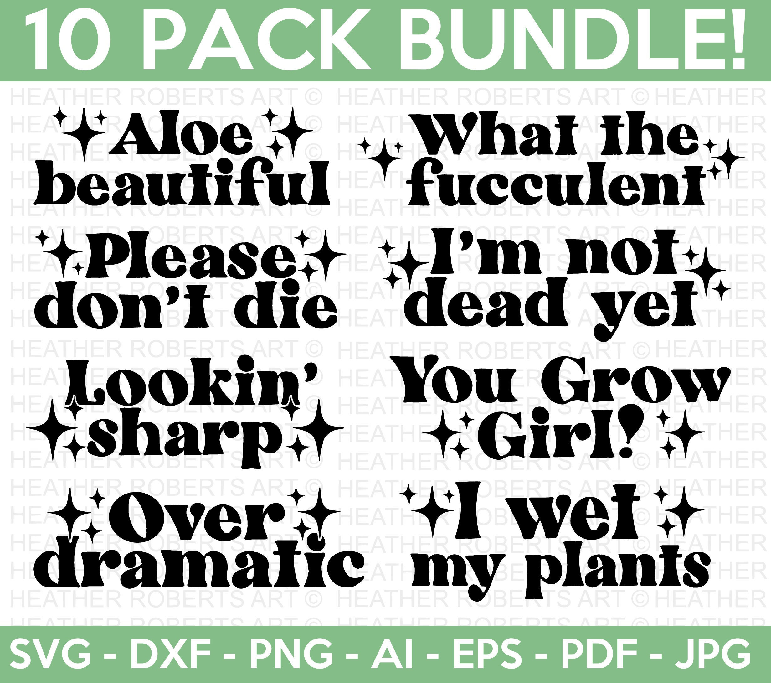 Plant Stakes SVG Bundle, Plant Lover SVG, Plant SVG, Plant Quotes Svg ...