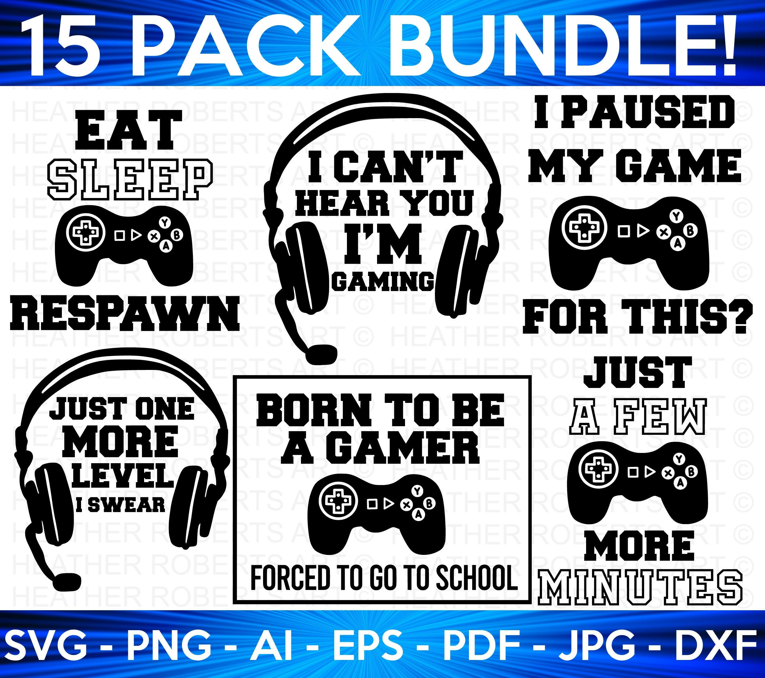 Gamer SVG Bundle Funny Gamer SVG Gamer svg Video Games svg - Etsy México
