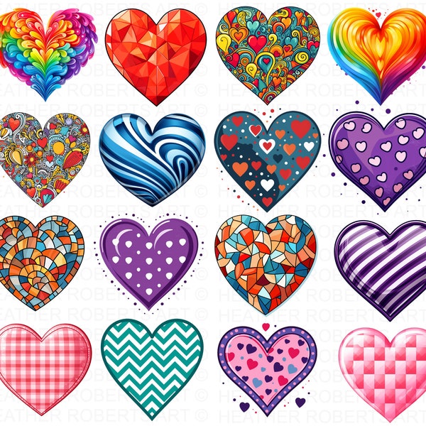 Heart Clip Art - Etsy