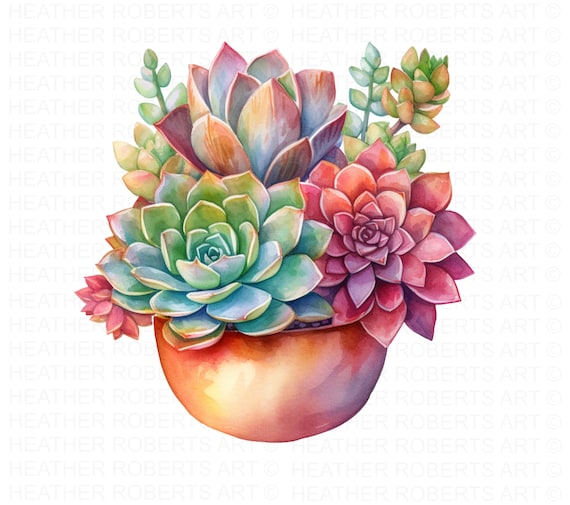 Succulent Clip Art Wedding Wildflowers Bouquet Clipart, Wildflowers