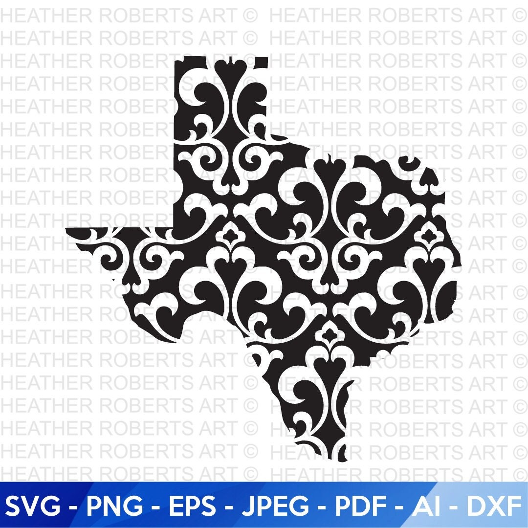 Texas Pattern Design SVG, Texas Svg, Texas Clipart, Texas Silhouette ...