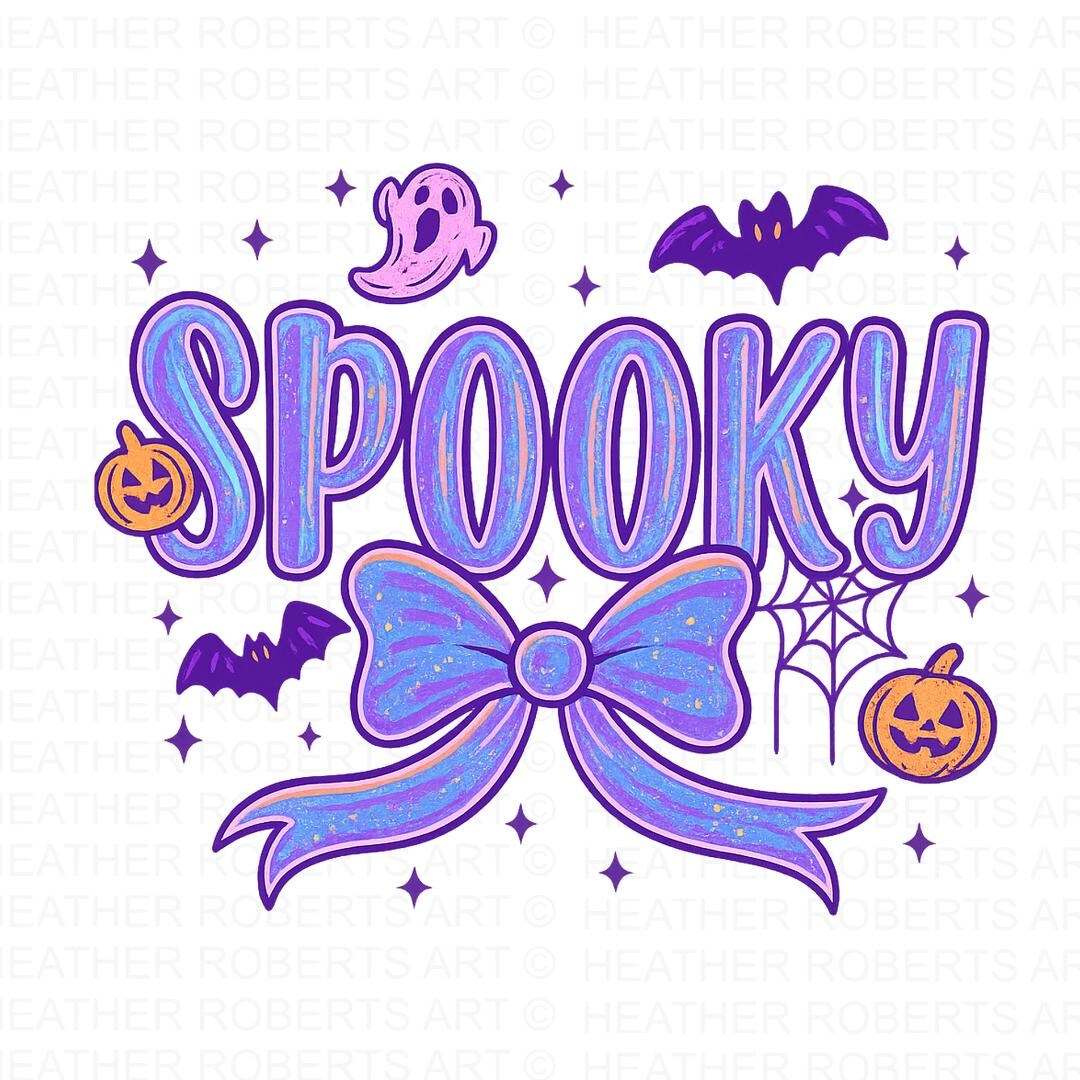 Preppy Spooky Coquette Png, Pastel Halloween Sublimation Design, Girly ...