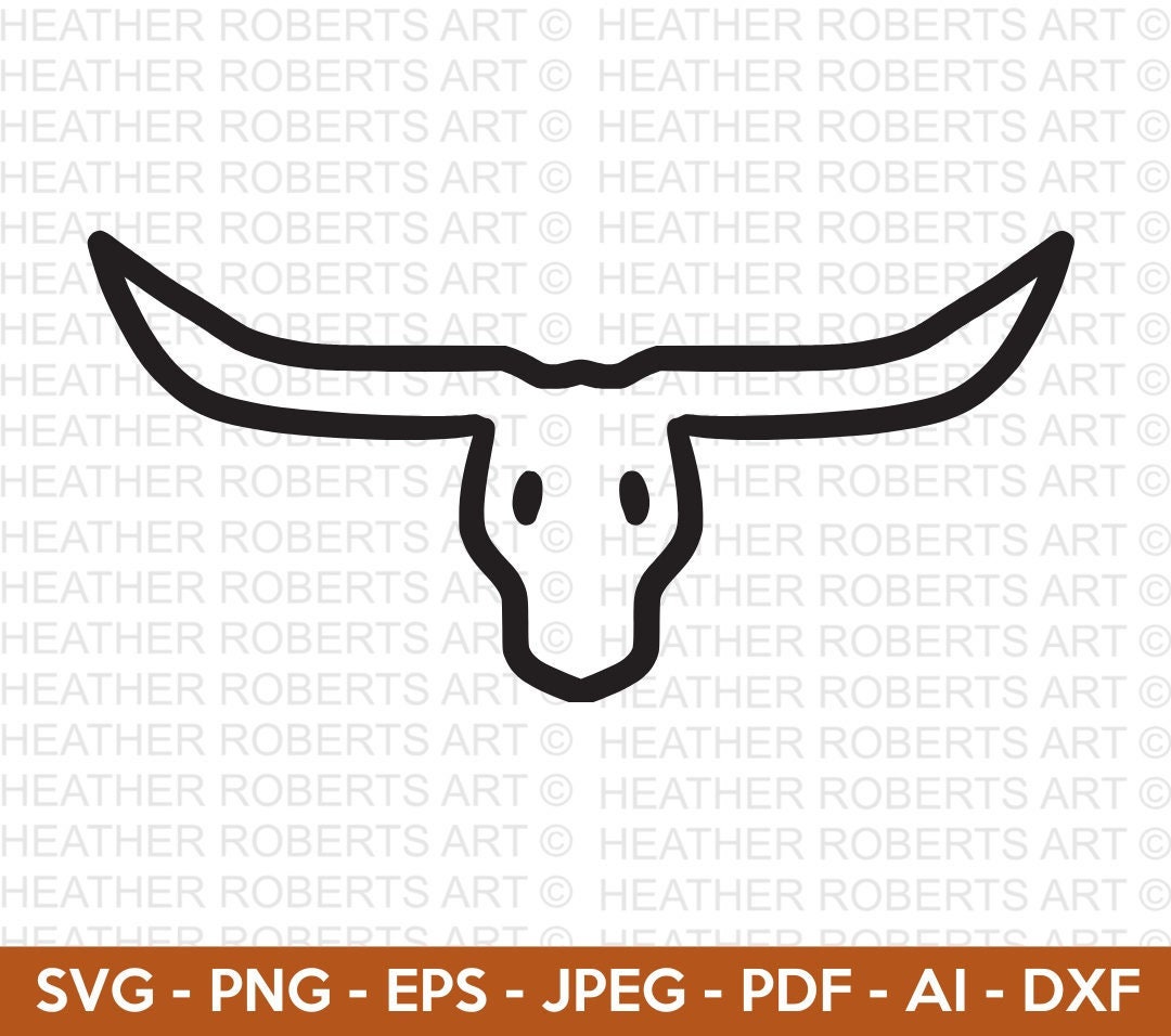 Cuerno largo SVG, Cuerno SVG, Doodle Svg , Animal Horn svg, Vaca svg ...