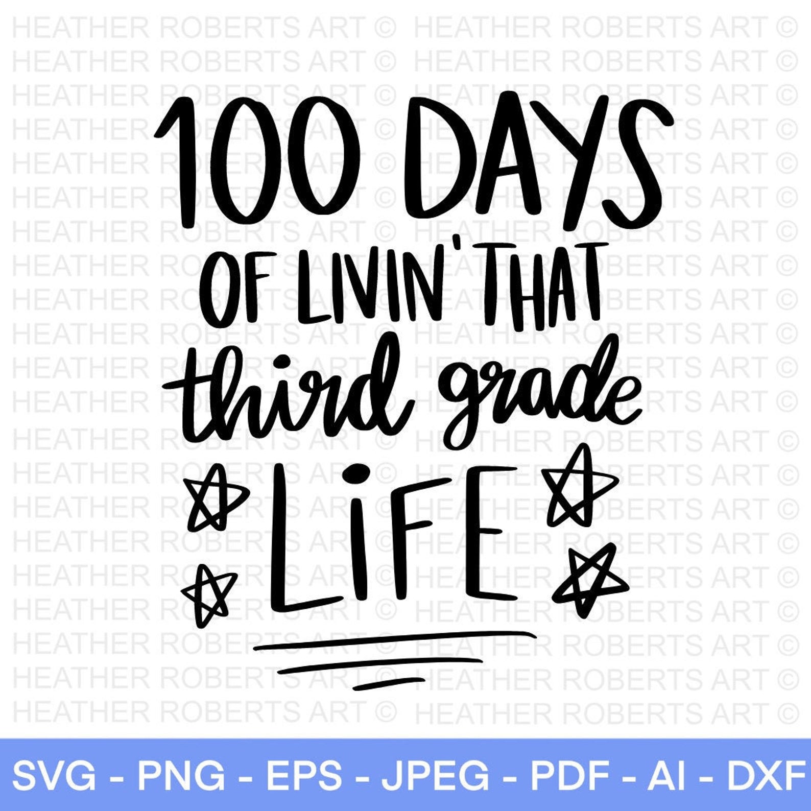 100 Days of School SVG 3rd Grade SVG Third Grade Svg 100th | Etsy
