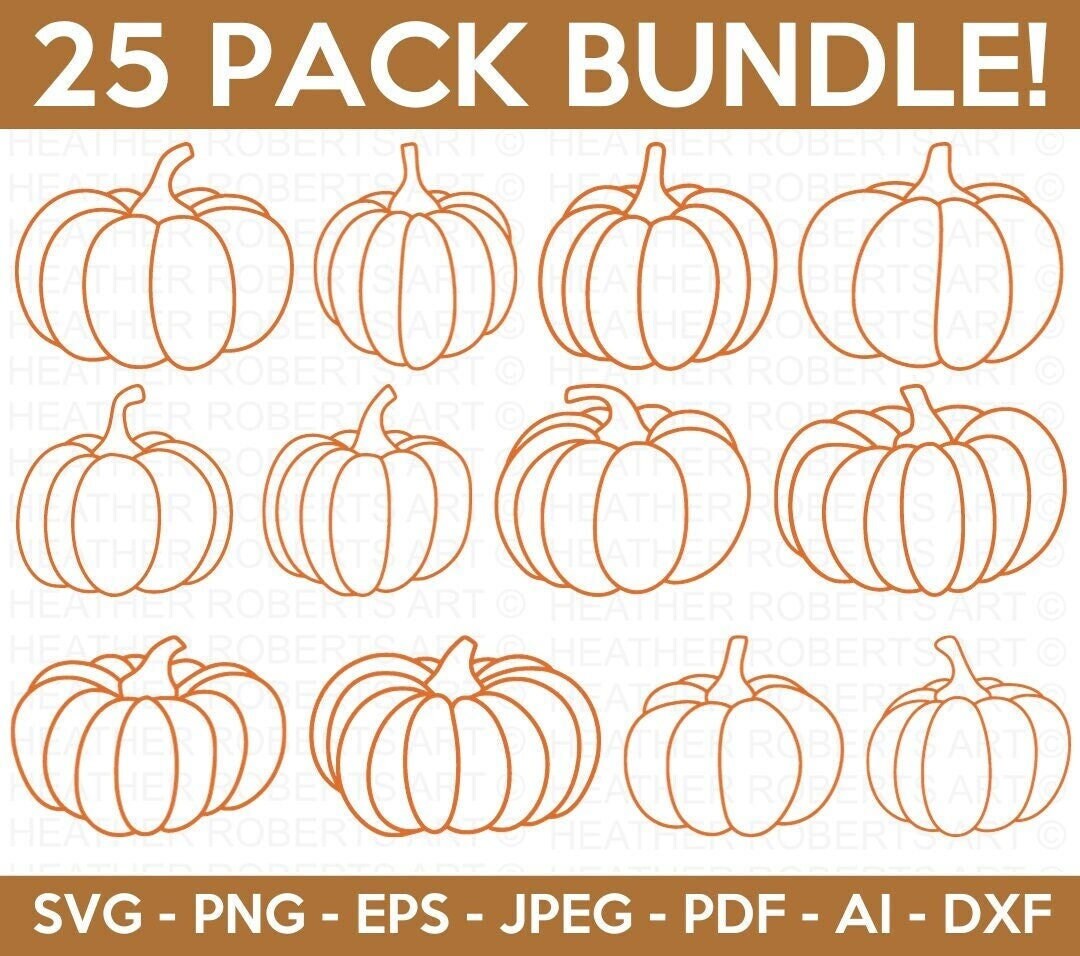 Pumpkin SVG Bundle, Pumpkin SVG, Pumpkin Vector, Halloween Svg, Pumpkin ...