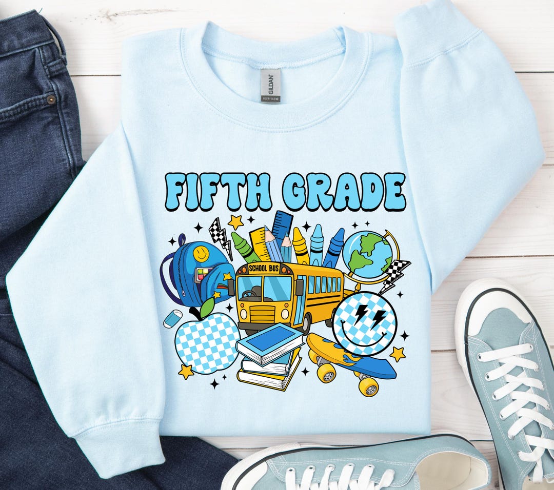 Retro Fifth Grade PNG: Back to School Sublimation (digital Download) - Etsy