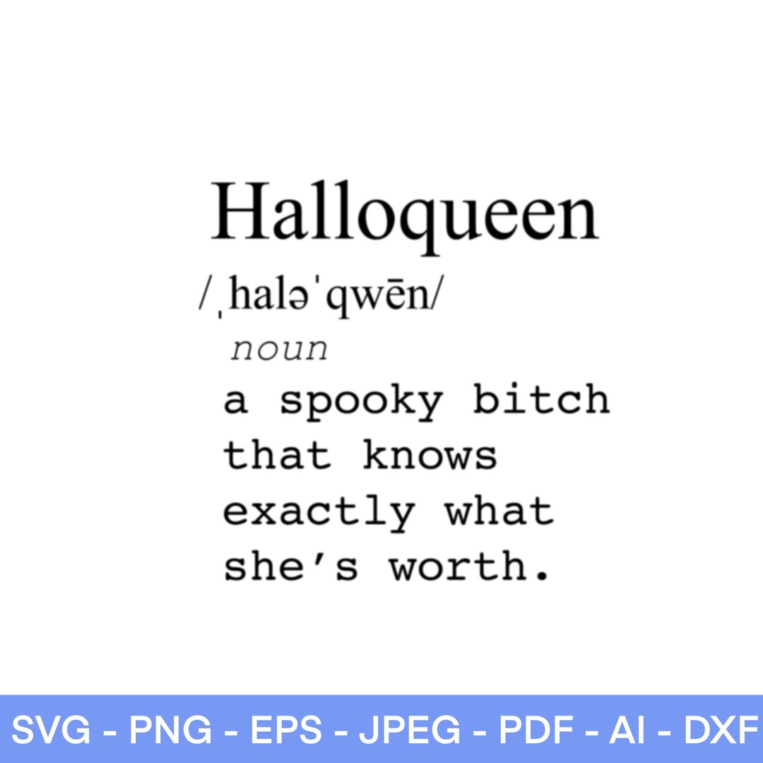 Halloqueen SVG: Spooky Woman Halloween Design (digital Files) - Etsy