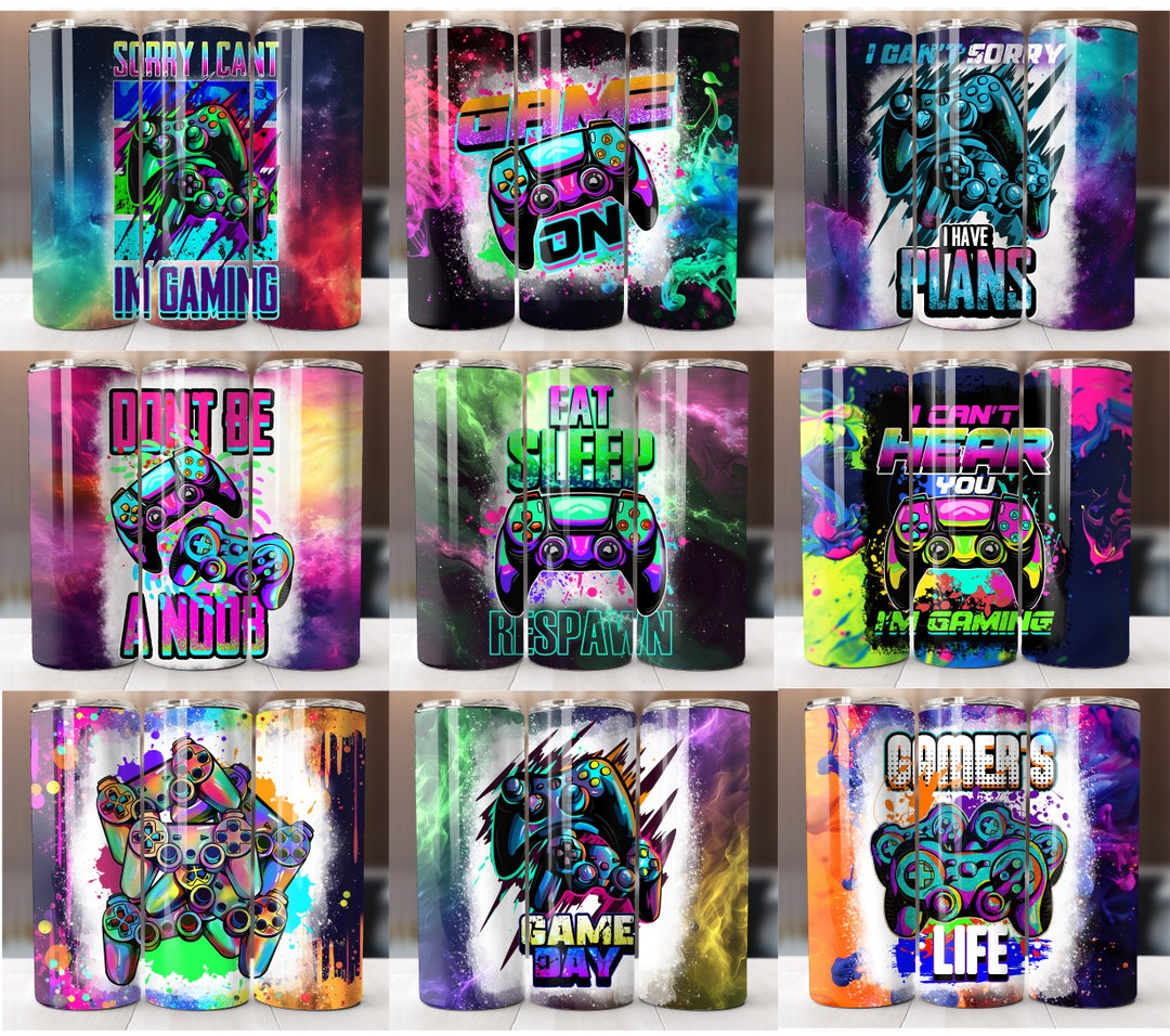 Gamer Tumbler Wraps Bundle: Video Game Sublimation Designs (PNG) - Etsy