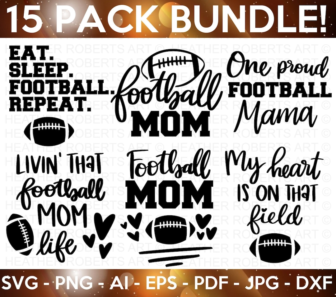 Football Mom Svg Bundle Football Svg Football Shirt Svg Football Mom
