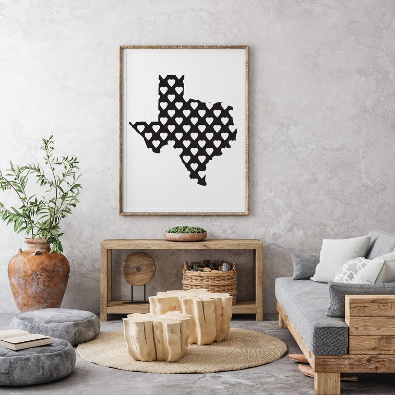 Texas Heart Pattern Design SVG Texas Svg Texas Clipart - Etsy