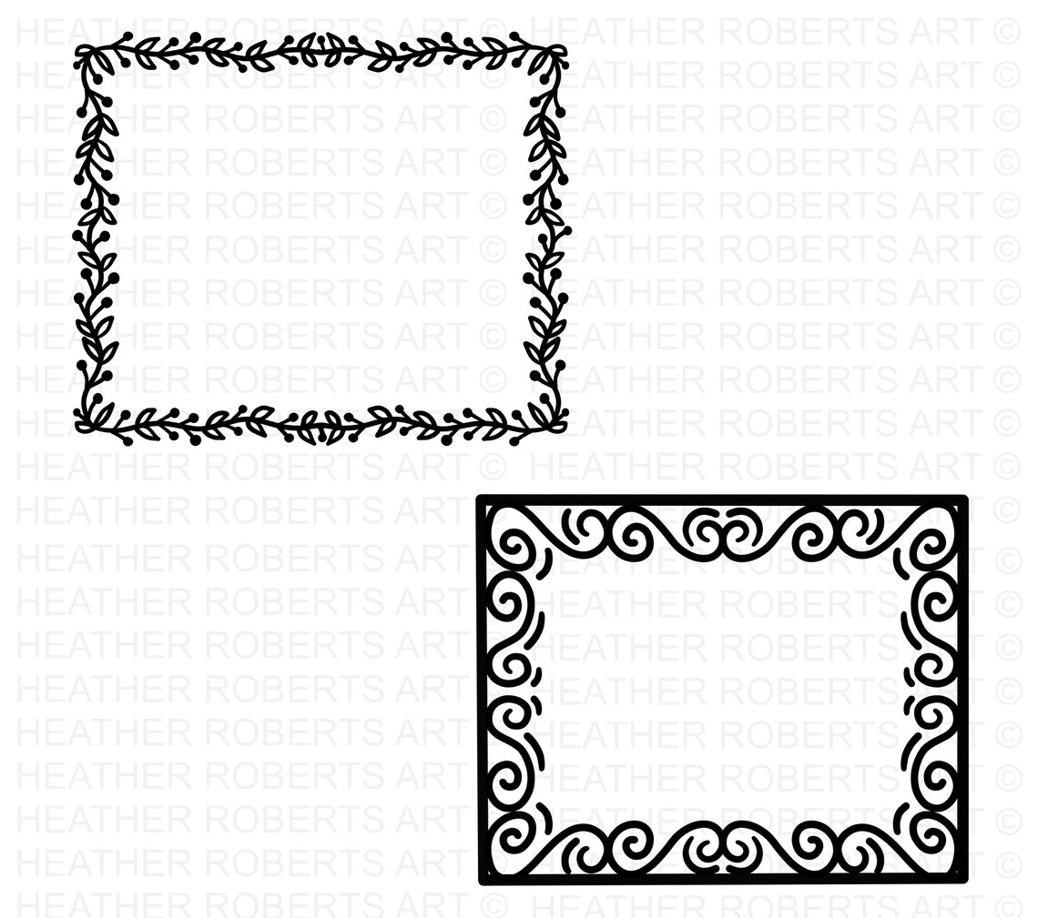 Frame Border SVG Bundle Square Frames SVG Fancy Borders SVG - Etsy